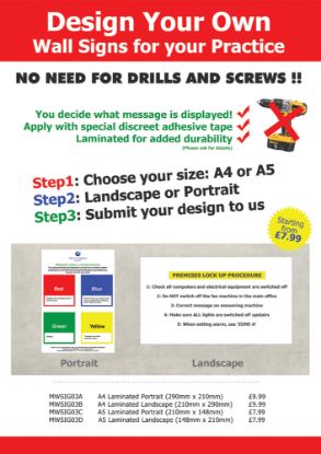 Bespoke Laminated Workplace Signs x 1 - Various Options Available | My ...